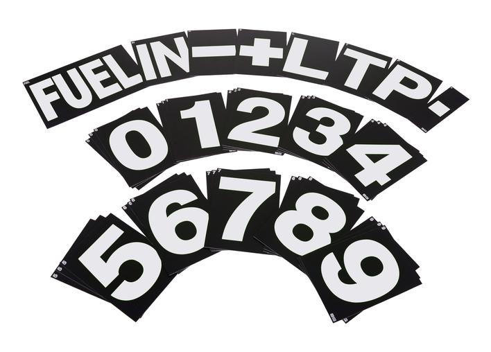 B-G Racing - Large White Pit Board Number Set